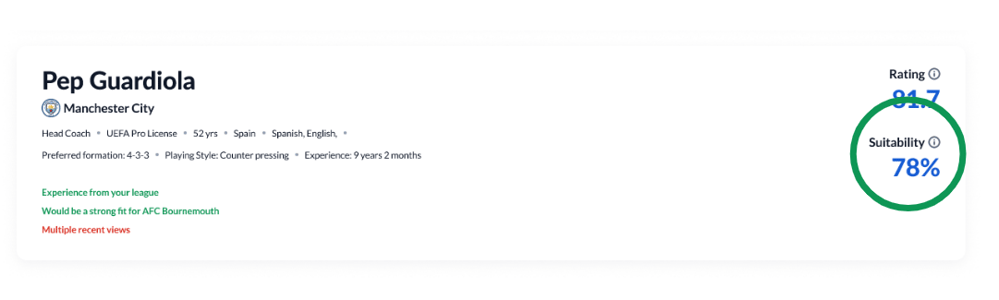 Here’s an example of the Suitability score when searching for Pep ...
